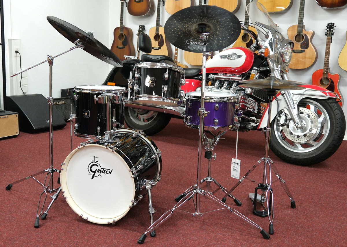Gretsch Drumset Energy Street GE4S464BS in Schwarz mit Gretsch Harewar ...